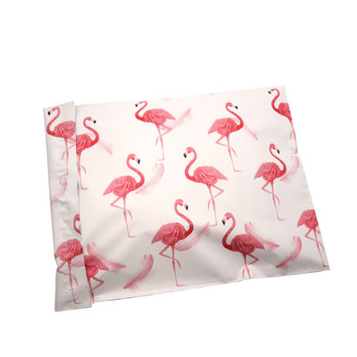 Custom Design Logo Poly Mailer Bag Flamingo Pattern For Shipping