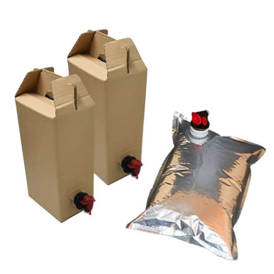 Customised Milk Juice Wine Coffee BIB bag Aseptic Liquid Packaging bag in box with valve