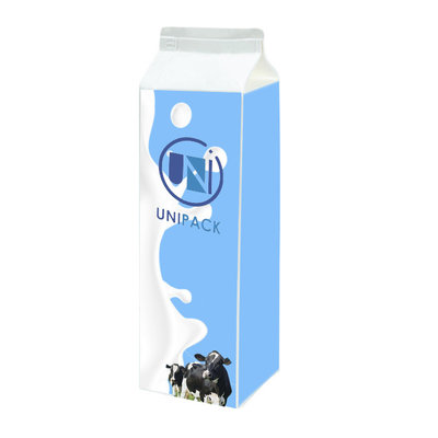 Custom Logo And Size Paper Cardboard Milk Juice Beverage Gable Top Box Large Capacity Tear Proof
