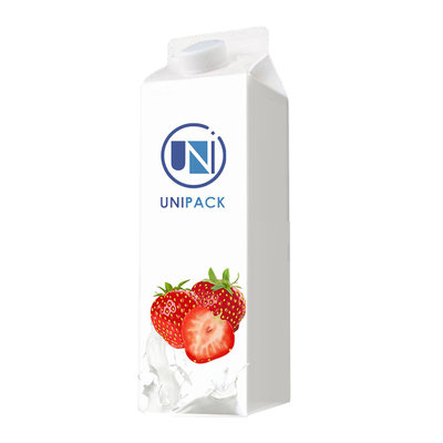 Custom Logo And Size Paper Cardboard Milk Juice Beverage Gable Top Box Large Capacity Tear Proof