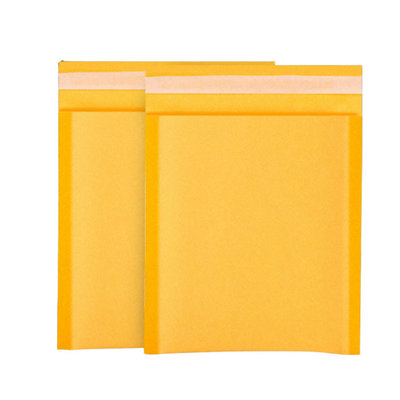 Yellow kraft paper envelope bubble mailer bag waterproof shockproof logistics shipping express courier bag