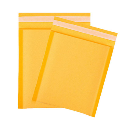 Yellow kraft paper envelope bubble mailer bag waterproof shockproof logistics shipping express courier bag