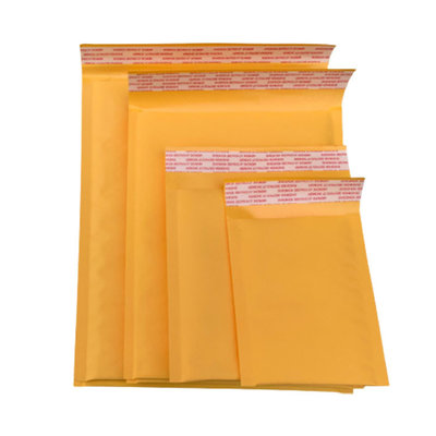 Yellow kraft paper envelope bubble mailer bag waterproof shockproof logistics shipping express courier bag