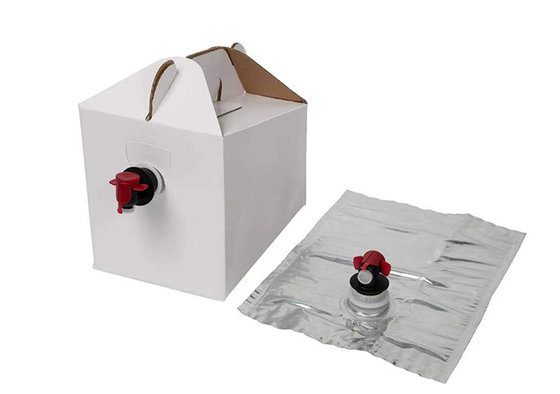 Custom 2L/3L/5L small capacity aluminized butterfly valve bag in box of aseptic aluminum foil beverage BIB bag