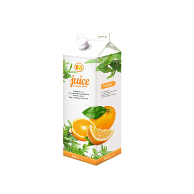 eco-friendly composite laminated cardboard aseptic gable top pack filling juice milk carton box packaging