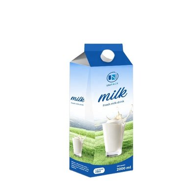 unipack custom high quality milk juice coffee drink filling special aseptic composite gable top pack carton box packagin