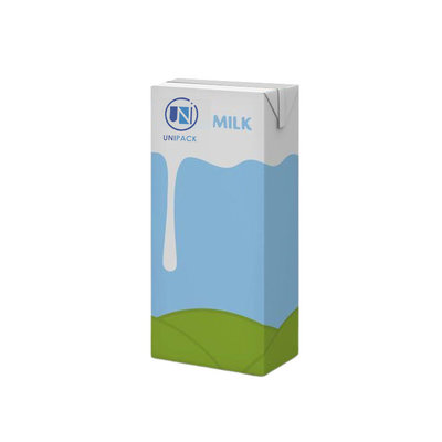 unipack custom milk juice coffee drink filling special high quality aseptic composite brick pack carton box packaging