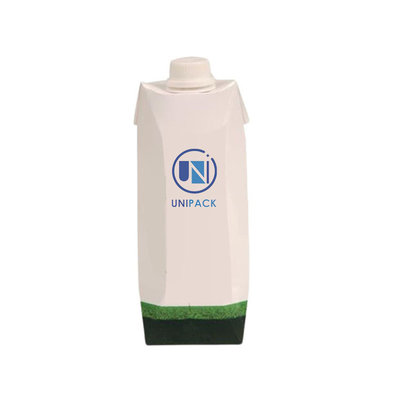 unipack custom milk juice coffee drink filling special high quality aseptic composite prisma pack carton box packaging