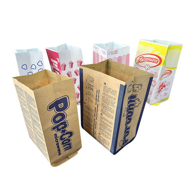 UNIPACK oil-proof waterproof fluoride-free microwave popcorn heatable food kraft paper bag packaging
