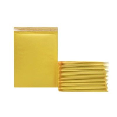 Yellow kraft paper envelope bubble mailer bag waterproof shockproof logistics shipping express courier bag