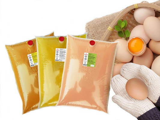 Unipack egg liquid BIB packing food storage aseptic bag-in-box transparent liquid packaging