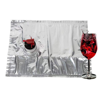 Aseptic aluminized plastic composite bib bag packaging 3L 5L 10L 20L coffee wine drink bag in box with valve