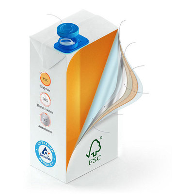 250ml Aseptic Empty Juice Carton For Liquid Packaging