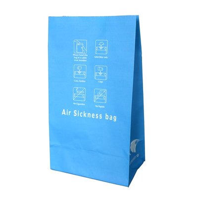 Zipper Top Air Sickness Bag Disposable Clean Up Vomit  50000pcs 70-250 Gsm Thickness