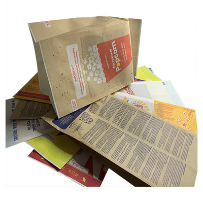Customized Brown Kraft Paper Pouch Recycled Shopping Food Packaging Bags