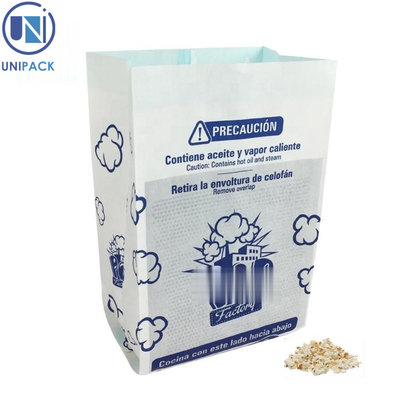 UPMPW-001 Kraft Paper Pouch  Food Logo Custom Printing Microwave Popcorn Paper Bag