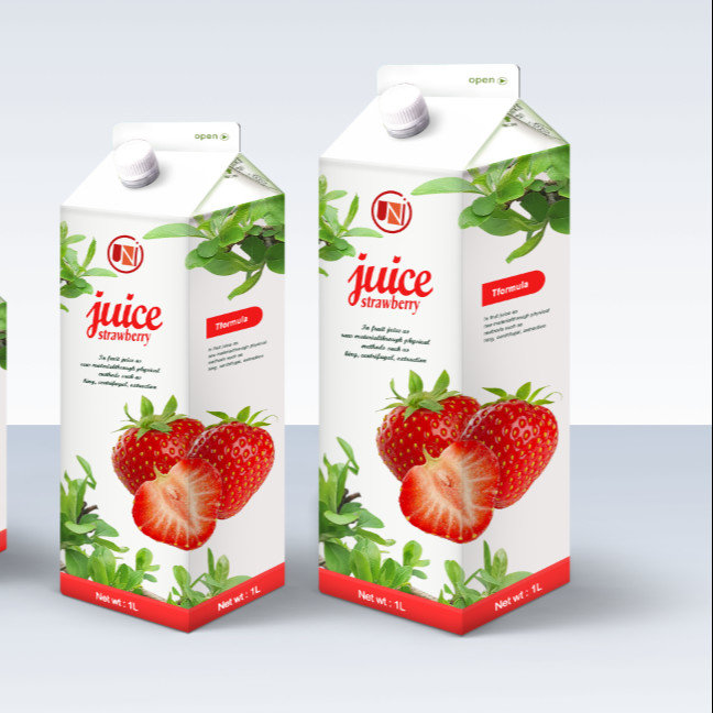 Unipack  Luxury Beverage Box Slim Cartons Filling Boxes Cartons Fruit Gable Top Carton