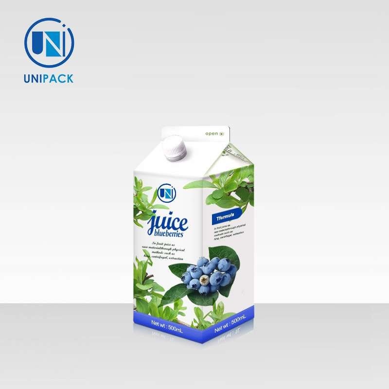 Disposable High Safety Fruit Juice Gable Top Milk Carton