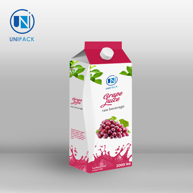 Unipack  New Arrival High-End Customized Wholesale Juice PackagingGable Top