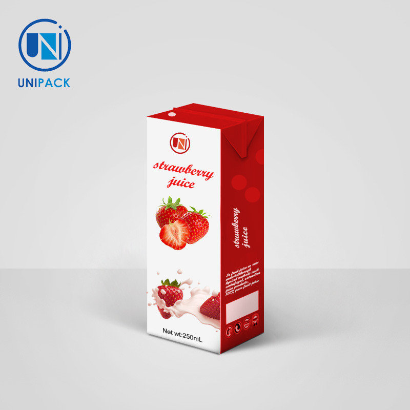 UNIPACK Hot Sale 125ml-1000ml aseptic brick milk/juice for packing carton