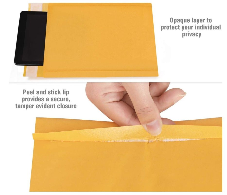 Kraft Paper Bubble Mailer Bag Customizable Logo Water Resistant