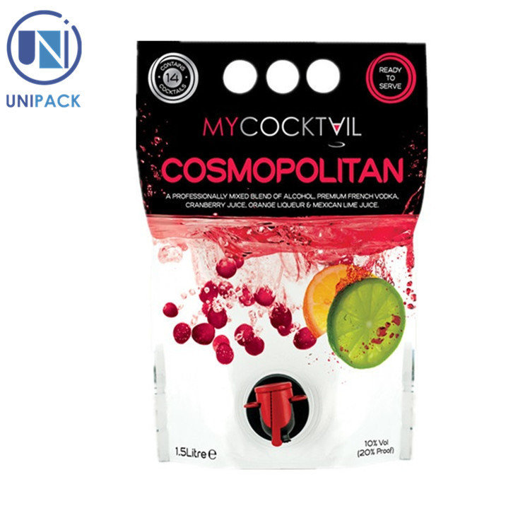                  2.5L Fruit Juice Stand up Butterfly Valve Bag in Box             