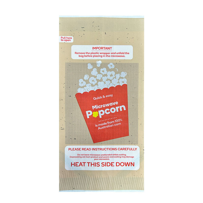 unipack PFAS free microwave popcorn composite kraft paper bag packaging