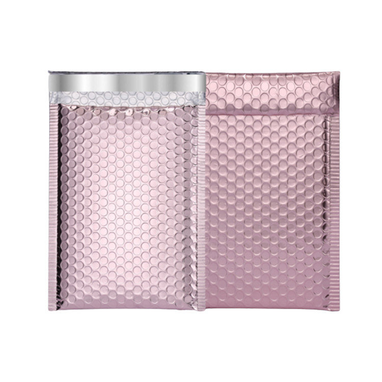 Rose gold bubble mailer envelope bag shockproof thickened laser aluminum film express shipping courier bag packaging