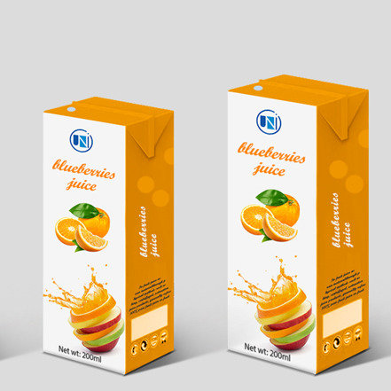 UNIPACK Beverage 125ml Juice Carton Box Paper For Juice Cardboard Matt Lamination
