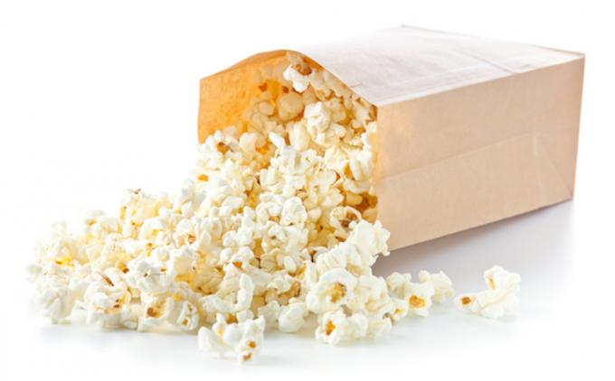 Персонализированный попкорн Kraft упаковывая изготовленный на заказ напечатанный бумажный мешок попкорна микроволны 0