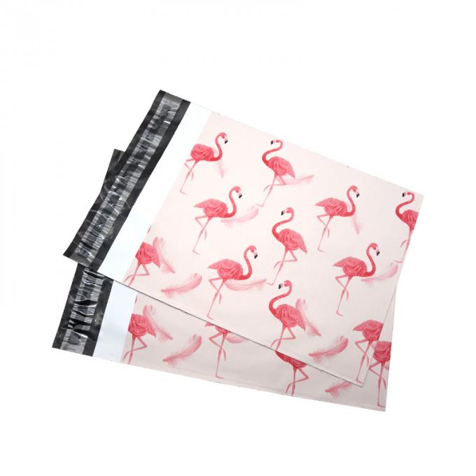 Custom Design Logo Poly Mailer Bag Flamingo Pattern For Shipping 3