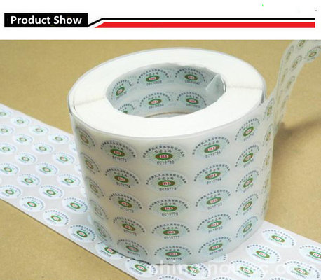 China Ultra Destructible Vinyl Label tamper proof security label material , Eggshell, tamper counterfiet VOID label supplier