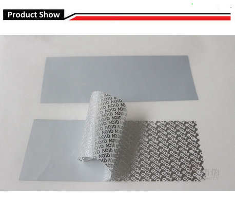 China Tamper Proof VOID Stickers High Residue red partial transfer VOID label material, , Eggshell, UDV supplier