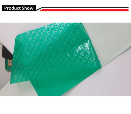 China Custom Tamper Evident VOID Non Residue Security Labels Anti - Counterfeit Sticker Green Non Residue Label supplier