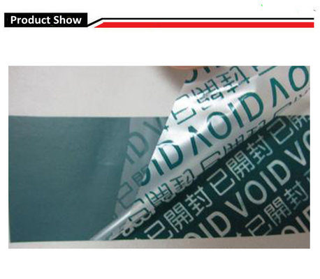 China Tamper evident printing Total Transfer Material, Security void label material, tamper proof label material supplier