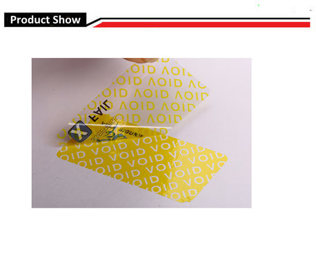 China Tamper Evident Full Transfer VOID Label Material, Security void label material, Customized Security Label supplier