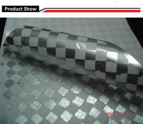 China Tamper Evident Silver Chessboard Labels  partial transfer label material, Metallized PET , Eggshell, UDV supplier