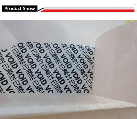 China Tamper Evident Paper Total Transfer Material, Full Residue Security void label material, tamper proof label material supplier