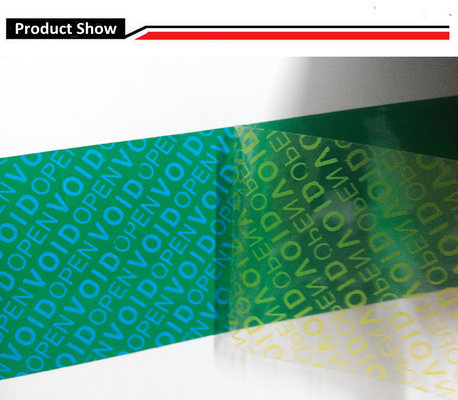 Color changing tamper evident VOID label materialsecurity label tamper evident label material; tamper proof void label supplier