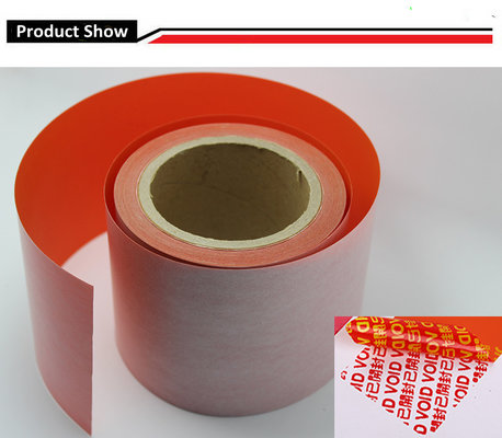 Color changing tamper evident VOID label materialsecurity label tamper evident label material; tamper proof void label supplier