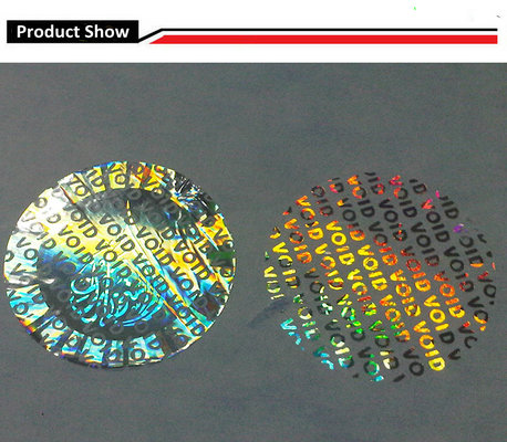 Disposable Hologram Sticker holographic label silver labels void label anti counterfeiting label supplier