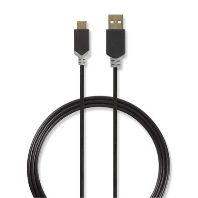 Usb 2.0 Short Usb Type C Cable , Gold Plated 1.0m Mobile Phone Usb Cable