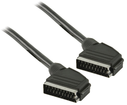 6,6 pies del adaptador coaxial de cable video de Scart, 21 fijan el cable del scart para el televison