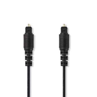 6,6 pies de cable de audio óptico de Digitaces, varón del cable de fribra óptica de TOSLINK al macho dorado plateado