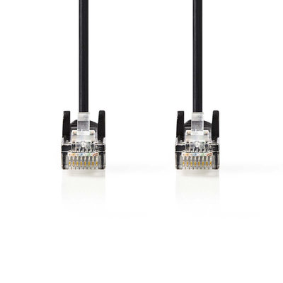 El oro del cable del enlace de red de Cat5e UTP plateó color negro 16,5 pies los 5m 1000mbit