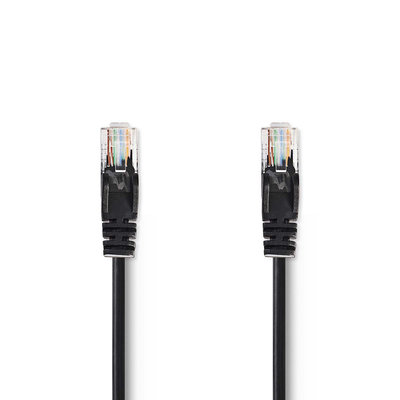 El oro del cable del enlace de red de Cat5e UTP plateó color negro 16,5 pies los 5m 1000mbit