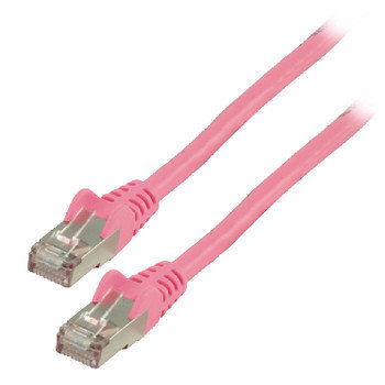 65 Feet 20m CAT6 Network Link Cable 26awg Copper Wire Grey / Pink Color