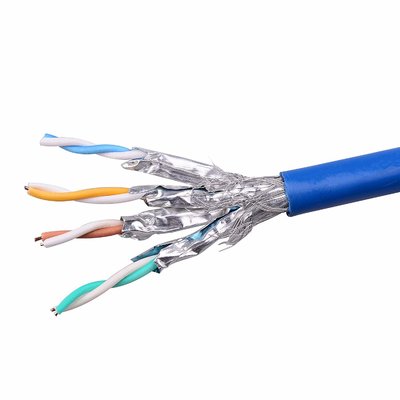 26awg Ethernet Data Cable , CAT6a S / FTP Shielded Ethernet Patch Cable