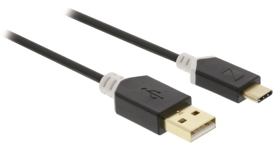 Usb 2.0 Short Usb Type C Cable , Gold Plated 1.0m Mobile Phone Usb Cable