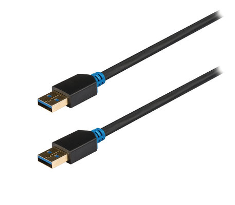 Male To Male 3.0 Extension USB Link Cable Cable 10 Feet Black Color